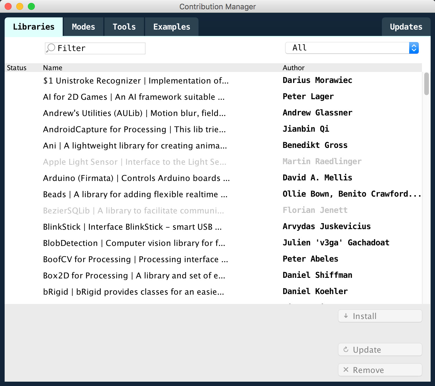 Processingでライブラリなどを管理してくれるContribution Managerが便利 | IMAGINAM